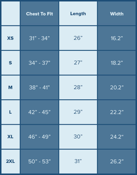Sizing Charts - Corinthian's Corner