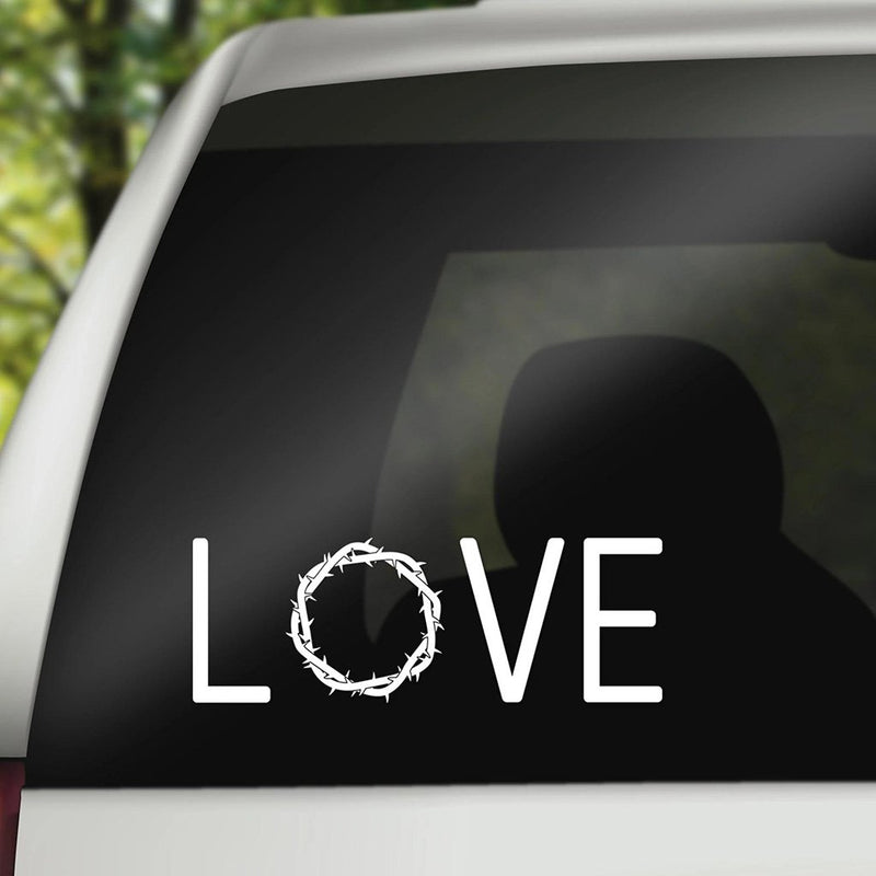 Christian Decals | LOVE Thorn Crown Decal - Corinthian's Corner